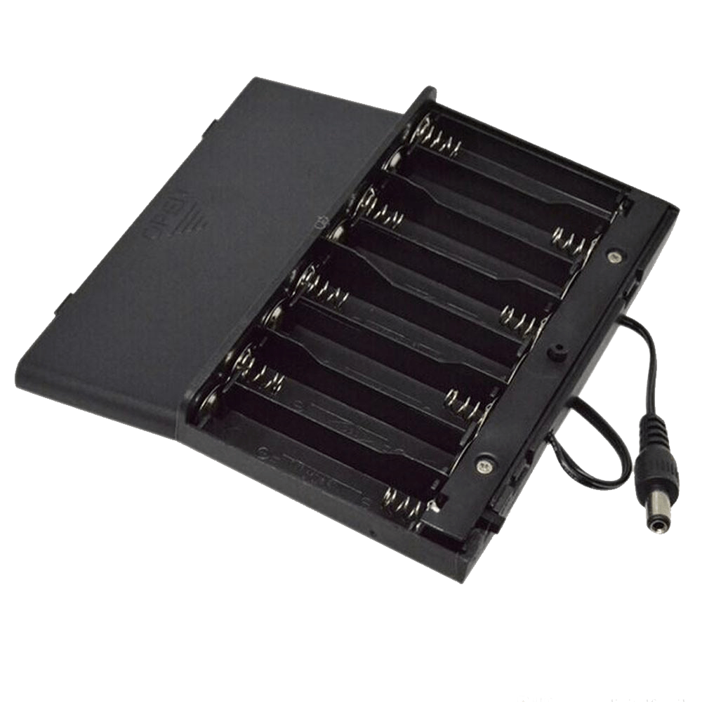 12V AA Battery Pack - Battery Case with male 12V plug - SSS Corp.