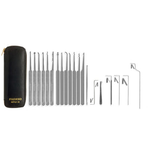 Twenty Piece Metal Handle Lock Picking Tool Set